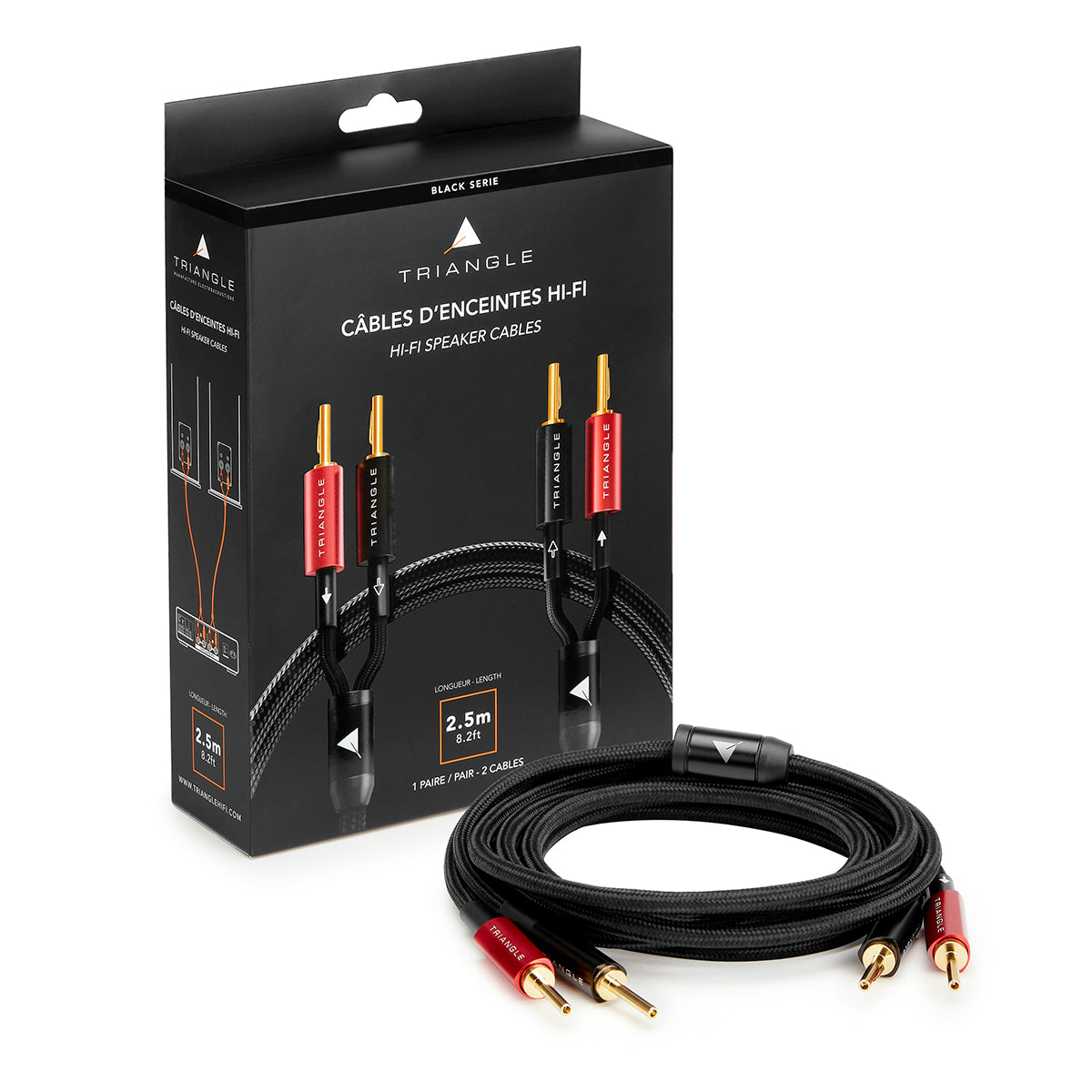 BLACK Serie - Pre-mounted Speaker Cables - TRIANGLE Hi-Fi